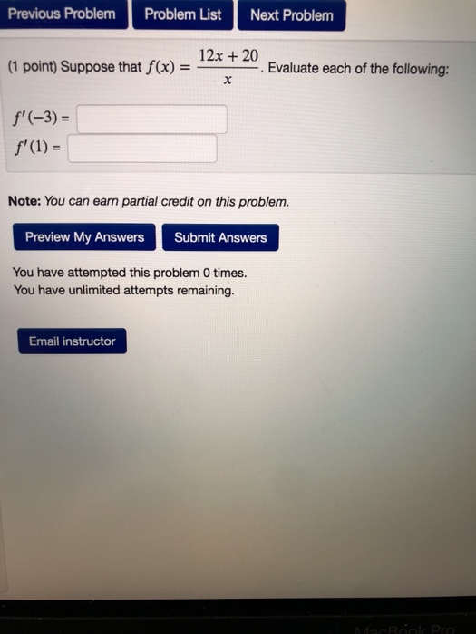 Solved (1 point) Let f(x)- x2. Find the first coordinate of | Chegg.com