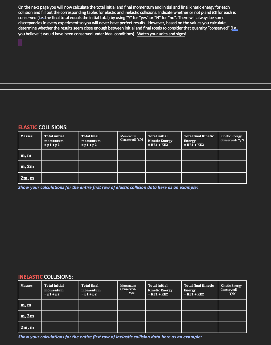Solved On the next page you will now calculate the total | Chegg.com