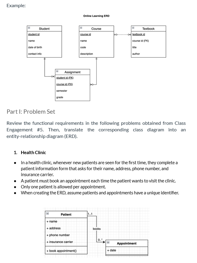 Solved Example:Part I: Problem SetReview the functional | Chegg.com