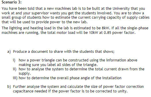 Solved Scenario 3: You have been told that a new machines | Chegg.com