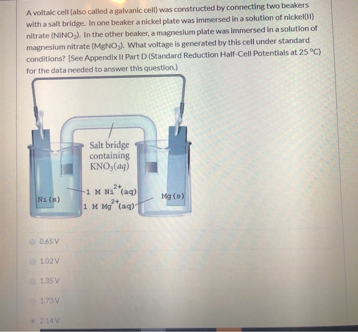 Solved DQuestion 10 10 pts Consider again, the voltaic cell | Chegg.com Solved DQuestion 10 10 pts Consider again, the voltaic cell | Chegg.com