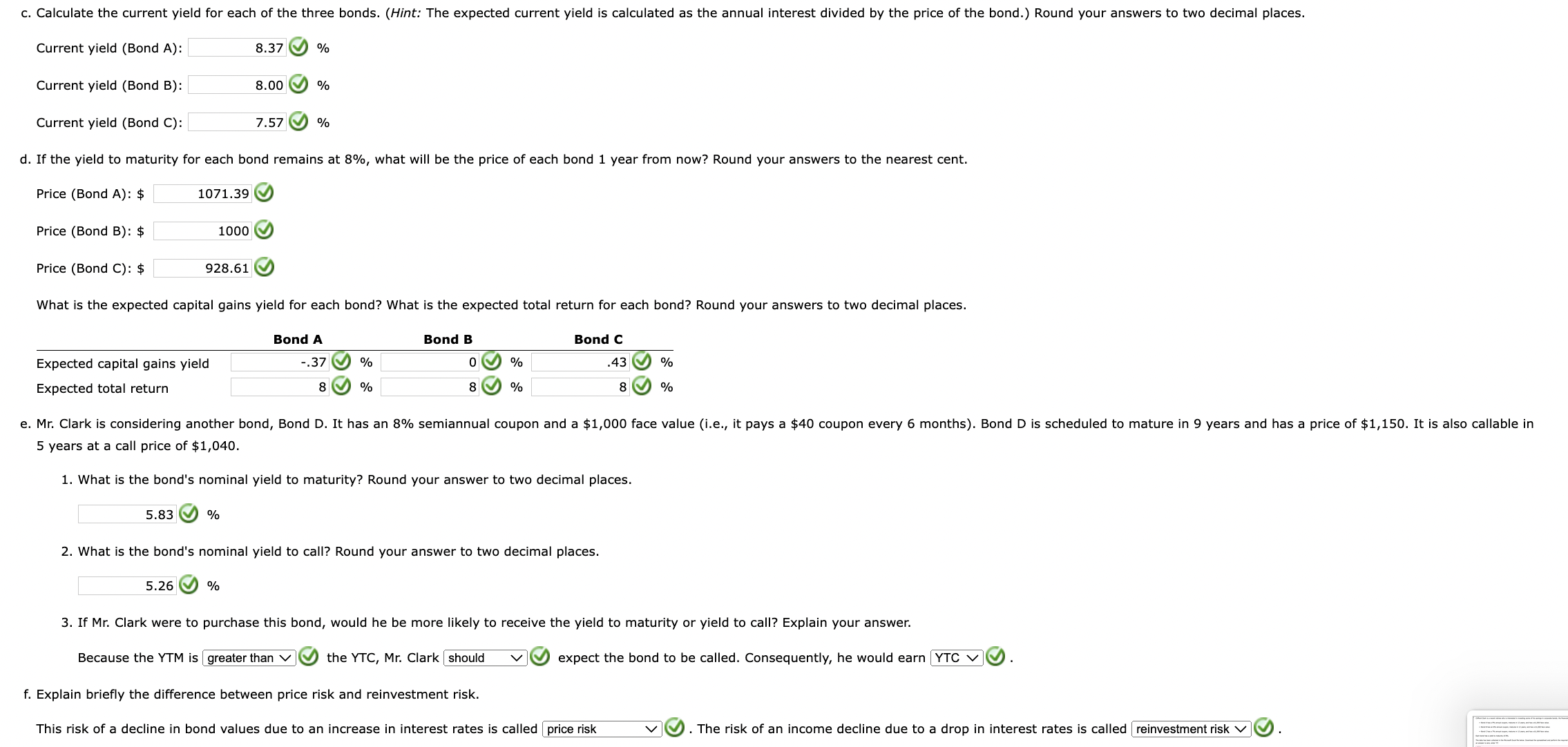 Solved Current yield (Bond A): Current yield (Bond B): | Chegg.com