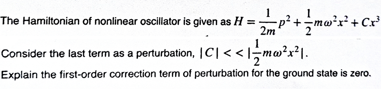 Solved The Hamiltonian Of Nonlinear Oscillator Is Given As