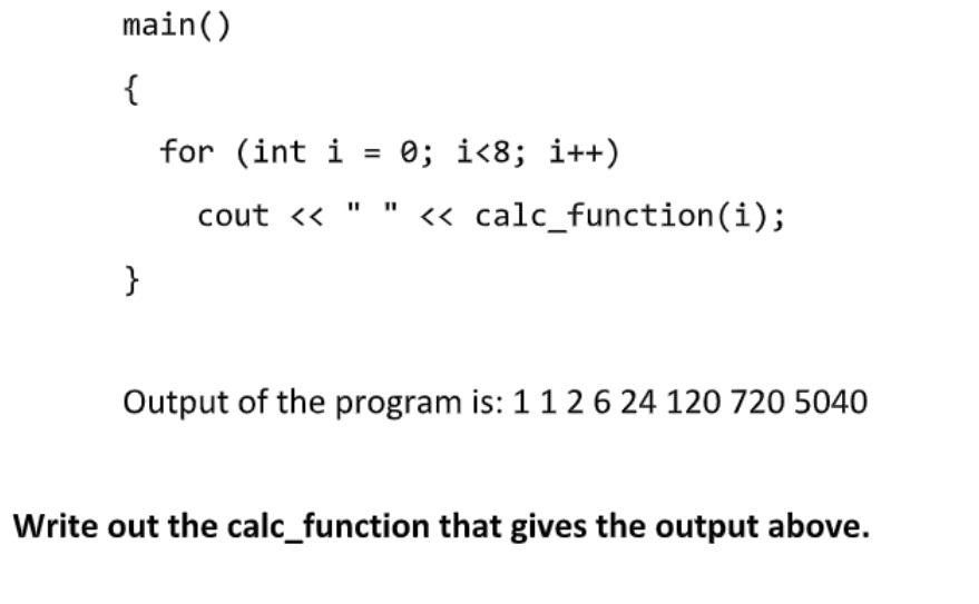 Solved main() for (int i = 0; i