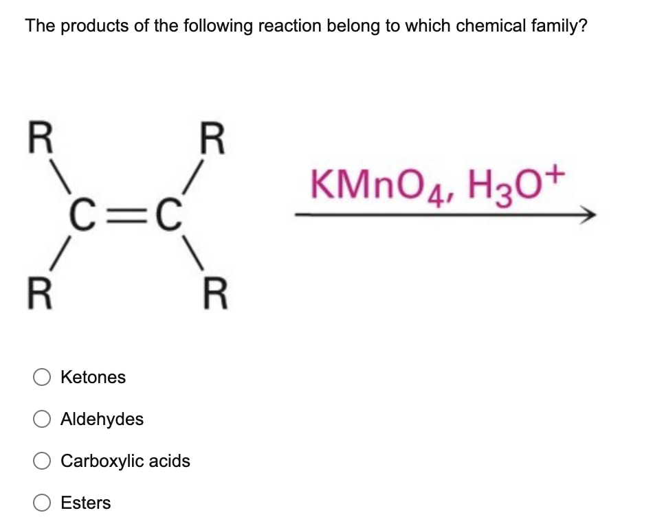 [Solved]: The products of the following reaction belong to