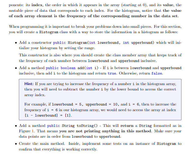 Solved Recall that a histogram is a visual representation of | Chegg.com