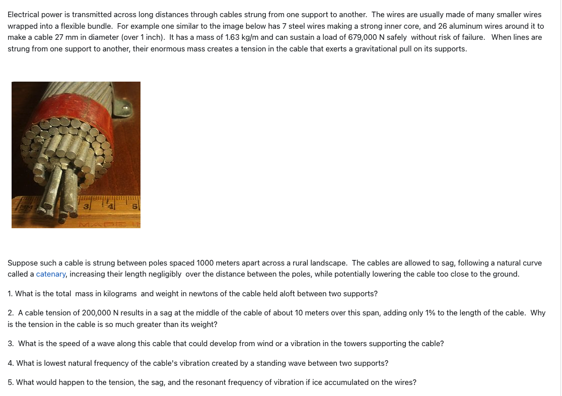 Solved Electrical power is transmitted across long distances | Chegg.com