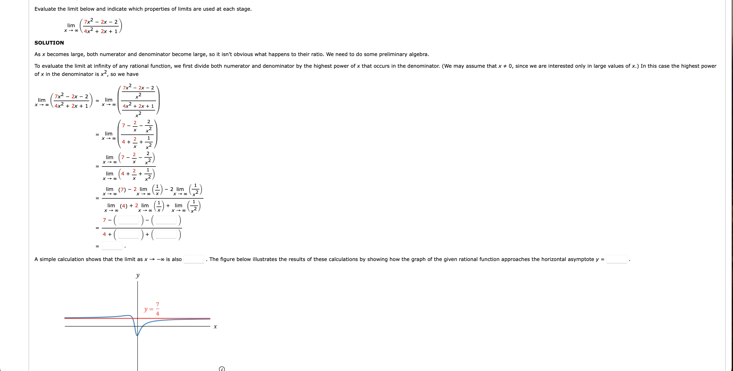 Solved Evaluate the limit below and indicate which | Chegg.com