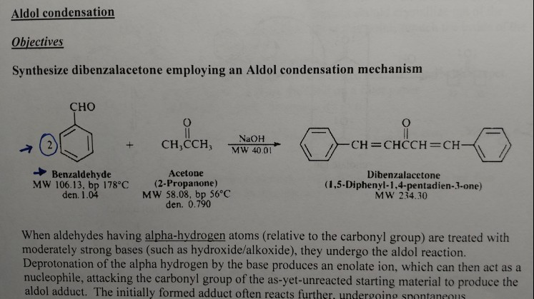 Solved Find the percent yield in aldoI condensation | Chegg.com