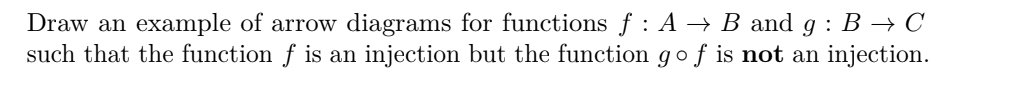 Solved Draw an example of arrow diagrams for functions f : A | Chegg.com