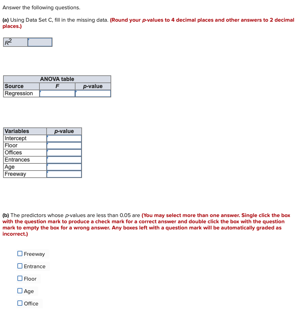 Solved Answer The Following Questions A Using Data Set C 