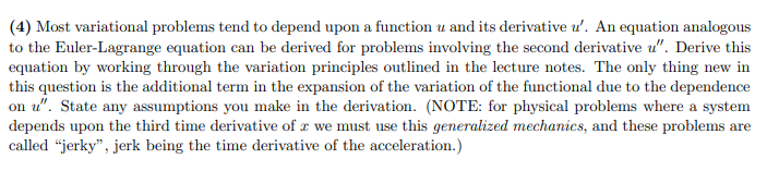 4 Most Variational Problems Tend To Depend Upon A