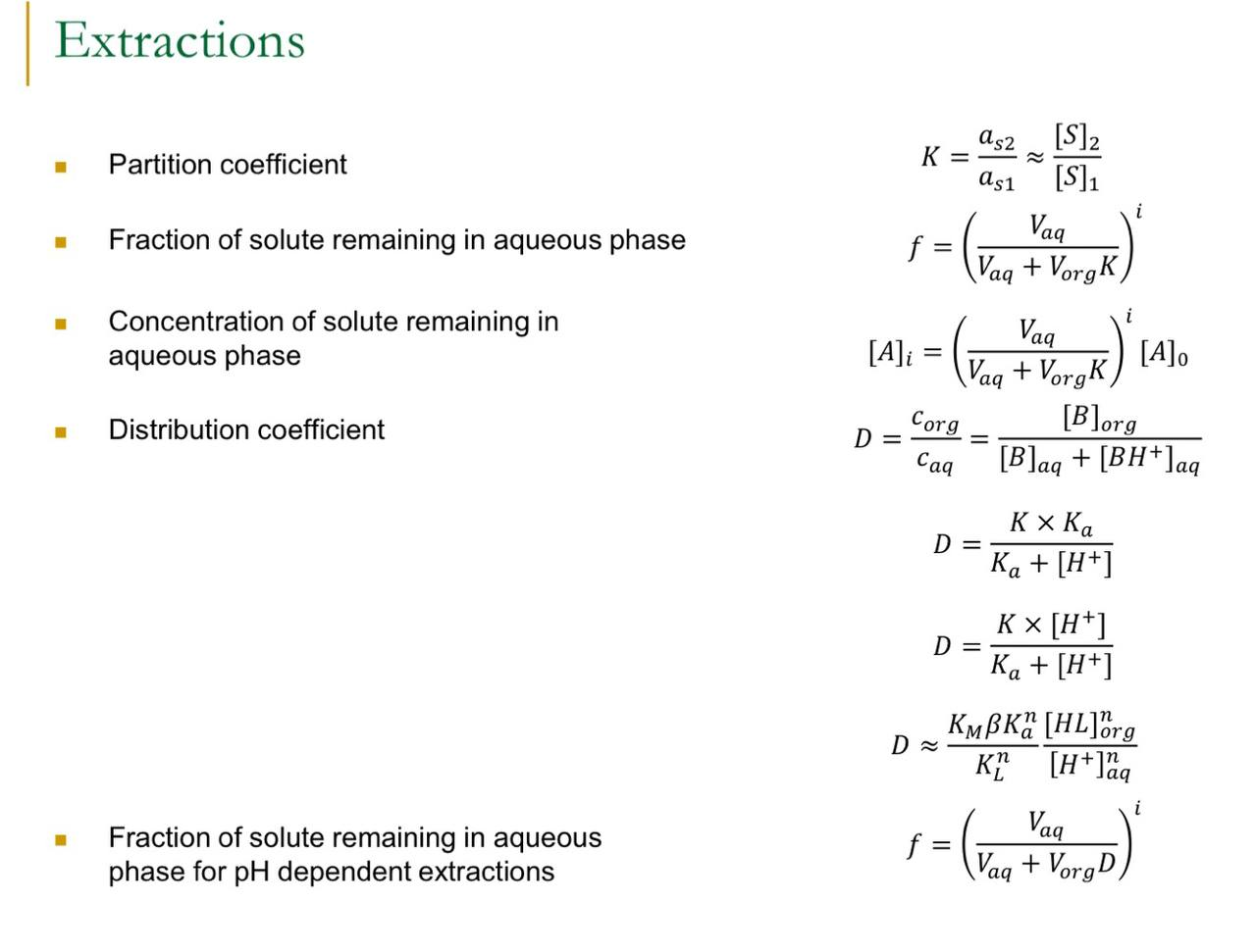 [Solved]: Analytical Chemistry - Extraction Problem. Use the