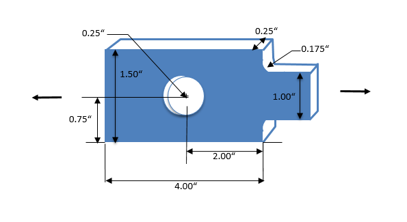 Solved The steel bar with the geometry shown below has an | Chegg.com