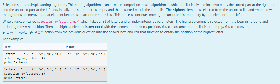 Solved Selection sort is a simple sorting algorithm. This | Chegg.com