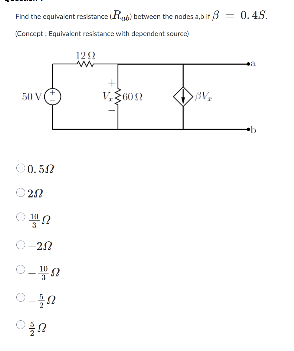 code class="asciimath">R_(ab) \beta =0.4S. (Concept : | Chegg.com