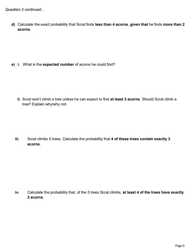 Solved Mathematics Unit 2 Application Task Probability and | Chegg.com