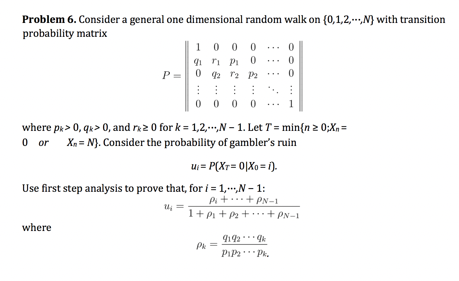 Problem 6. Consider a general one dimensional random | Chegg.com