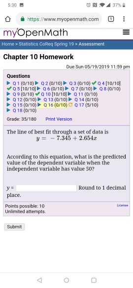 Solved 5:30 욜 https://www.myopenmath.com myOpenMath Home > | Chegg.com