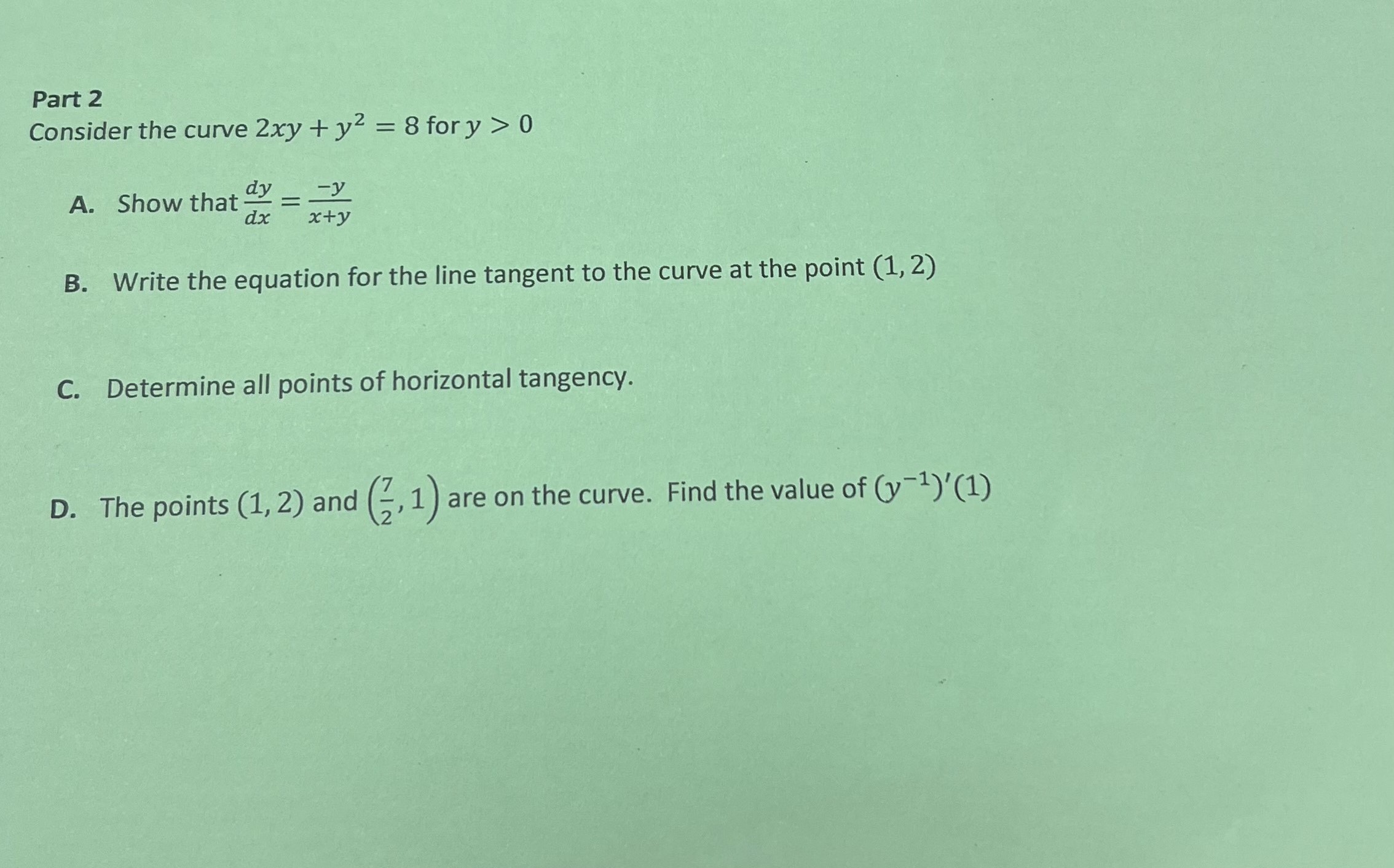 Solved how do i solve c and d? | Chegg.com