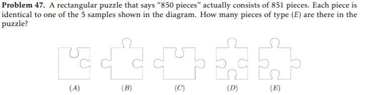 Solved Problem 47. A rectangular puzzle that says "850 | Chegg.com