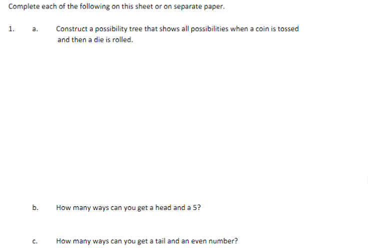 Solved Complete each of the following on this sheet or on | Chegg.com