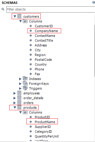 Solved *SQL* Create a query to show company name, product | Chegg.com