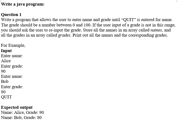 Solved Write A Java Program Question 1 Write A Program That 4818
