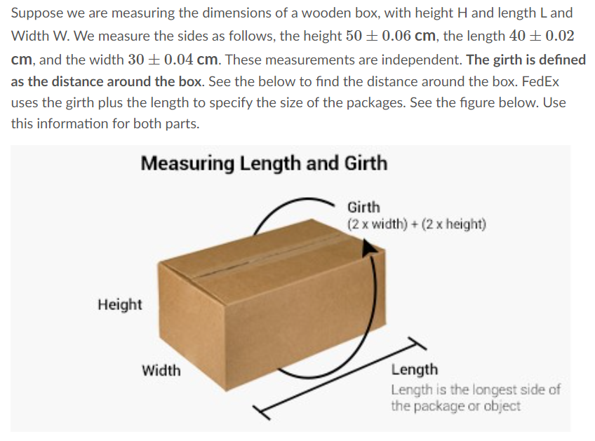 Solved - Part 1: Estimate the variable Y = girth + length. | Chegg.com