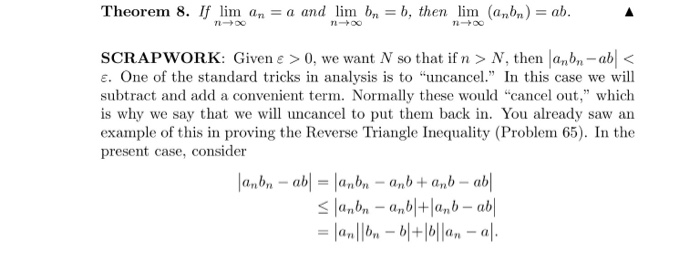 Solved Corollary 1. (Corollary to Theorem 8.) If nimo an = a | Chegg.com
