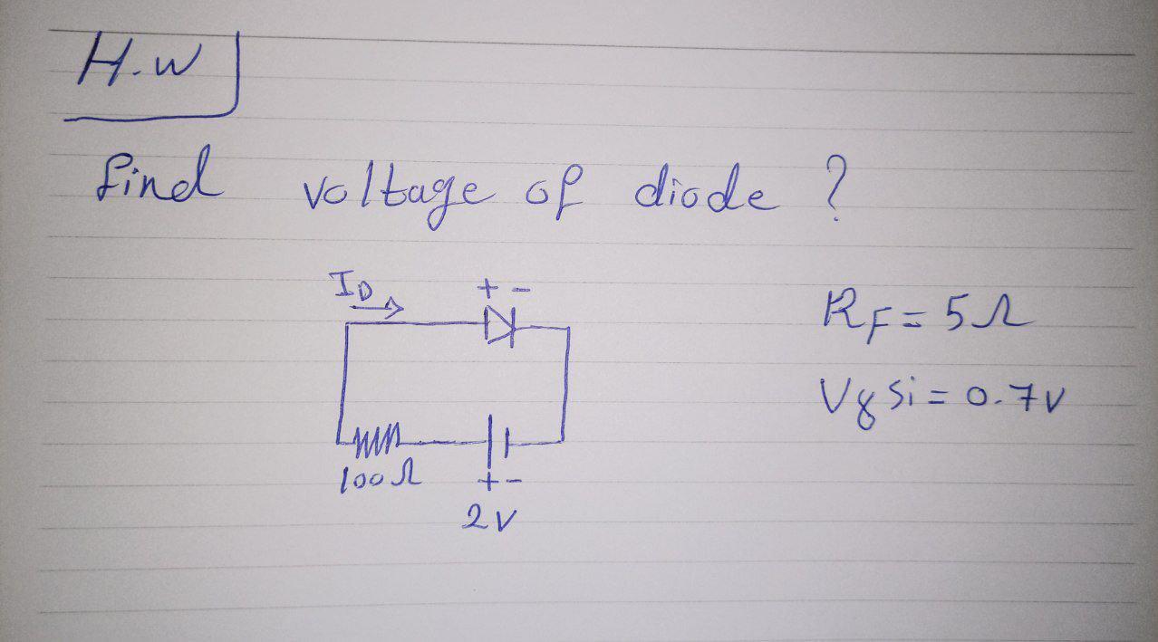 Solved How IDO + find volbage of diode ? ? ☆ Rg=52 Vg Si= | Chegg.com