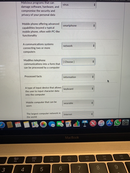 Solved Matching questions | Chegg.com