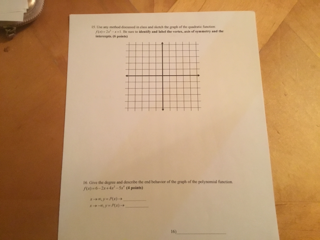 Solved 15. Use any method discussed in class and sketch the | Chegg.com