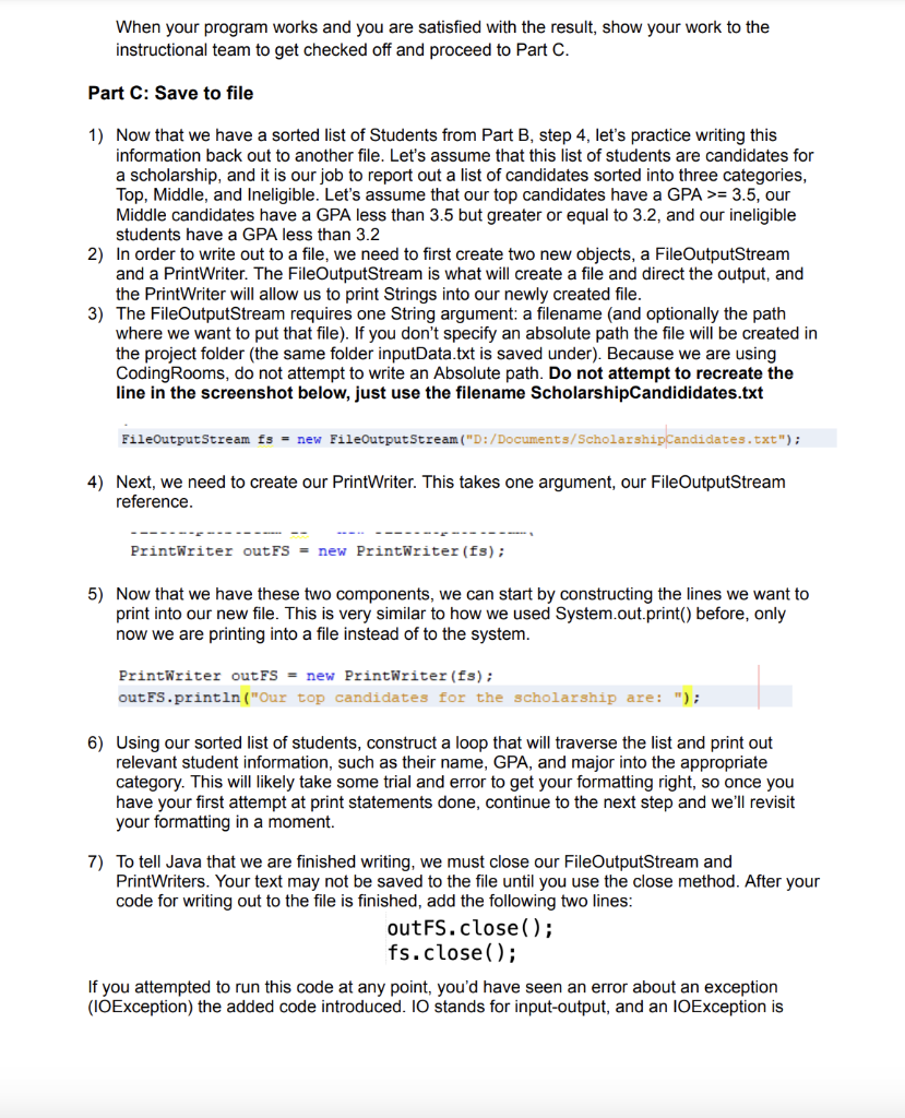 Solved HELP WITH PART C AND D - I DID THE CODE BUT IT WONT | Chegg.com