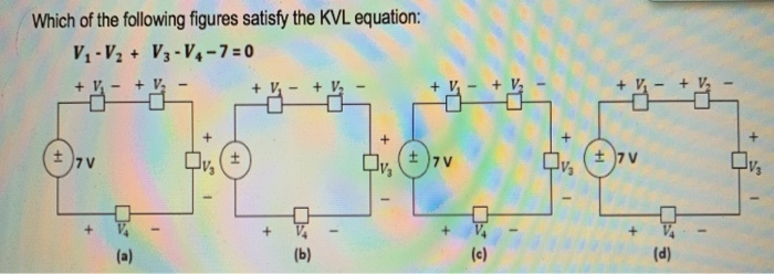 Solved Which of the following figures satisfy the KVL | Chegg.com