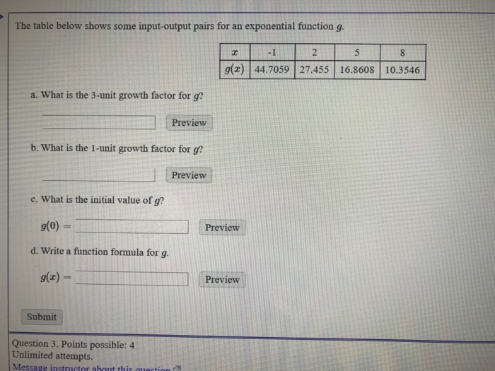 Solved The table below shows some input-output pairs for an | Chegg.com