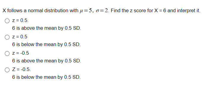 Solved X follows a normal distribution with μ=5,σ=2. Find | Chegg.com