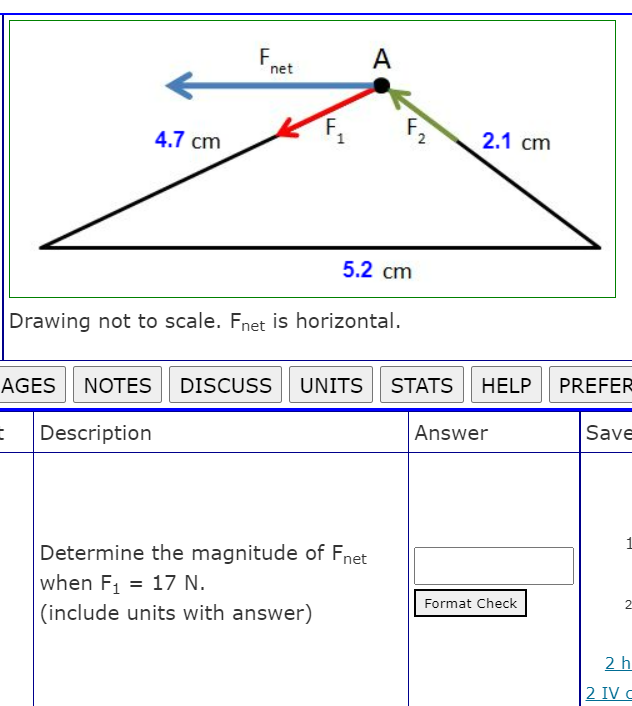 Solved Drawing not to scale. Fnet is horizontal. | Chegg.com