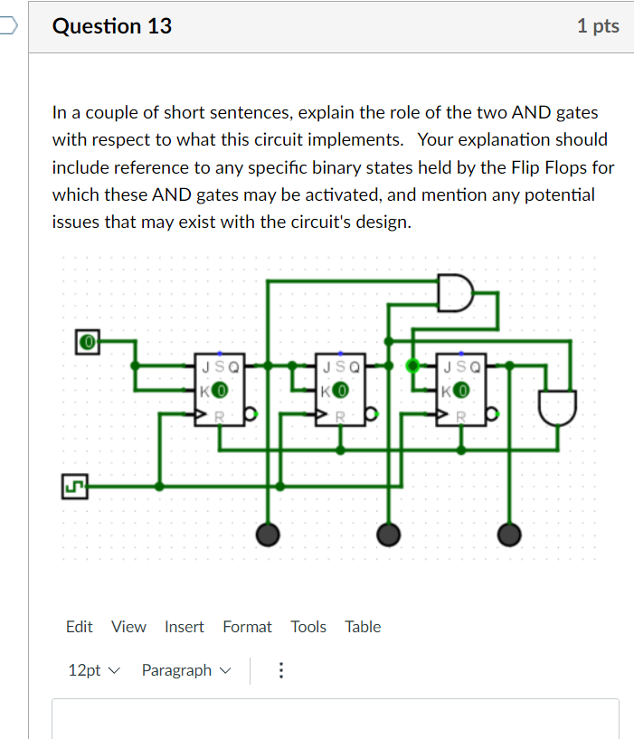 Solved Question 13In a couple of short sentences, explain | Chegg.com