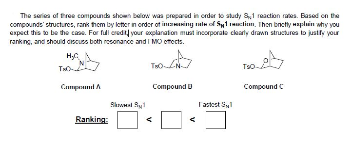 The series of three compounds shown below was | Chegg.com
