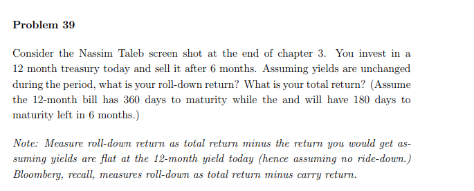 Solved Problem 39Consider the Nassim Taleb screen shot at | Chegg.com