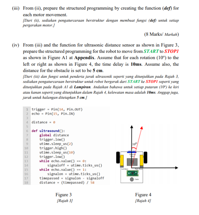 Question 2 (Soalan 2] (a) Figure 2 shows the obstacle | Chegg.com