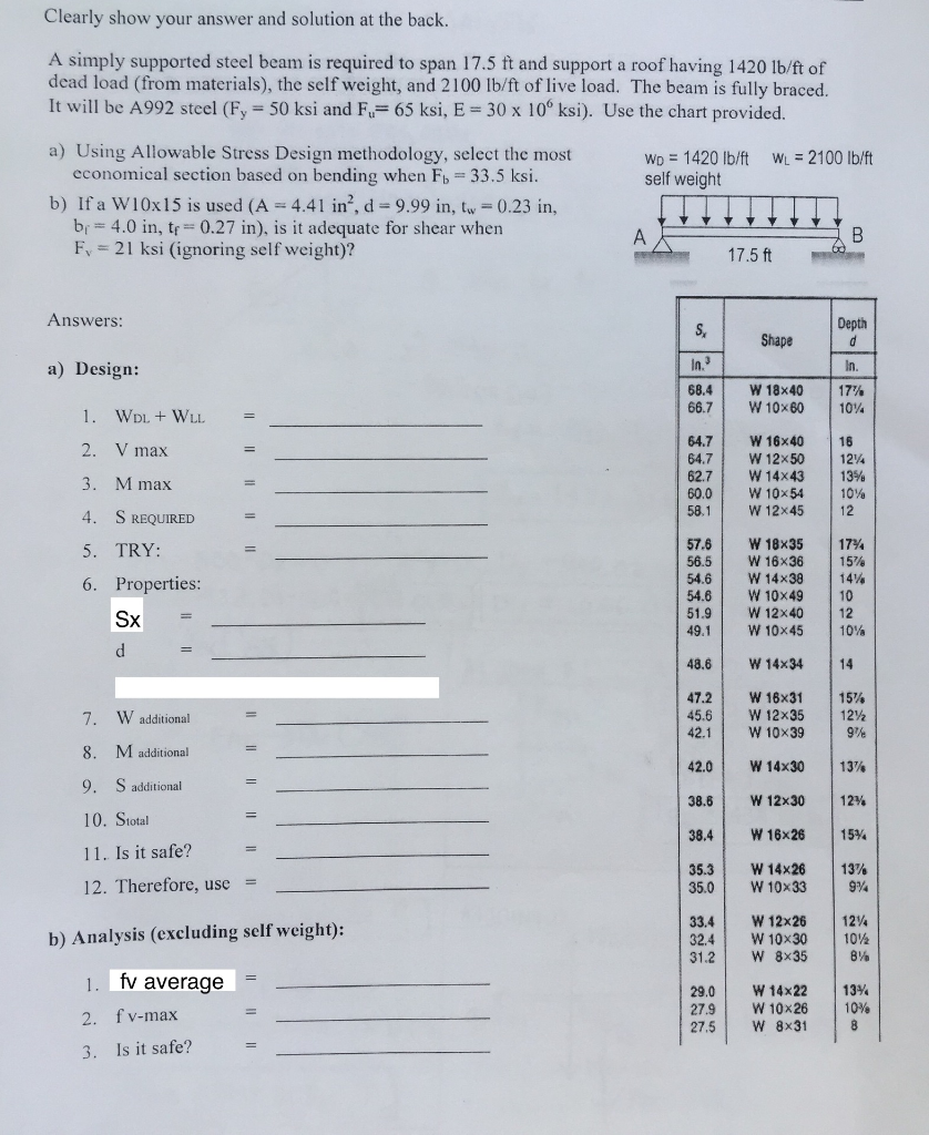 Solved Clearly show your answer and solution at the back. A | Chegg.com