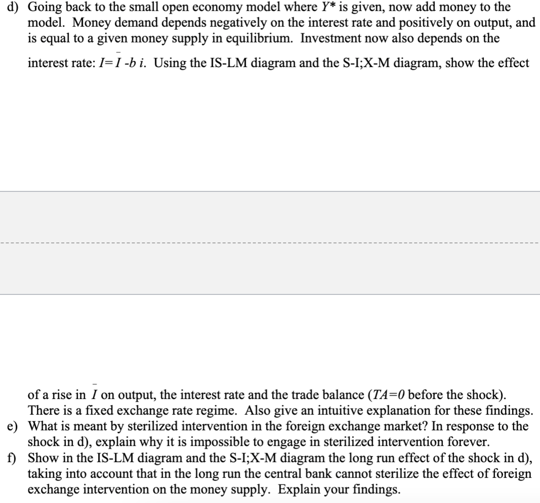 Consider the following Keynesian model: | Chegg.com