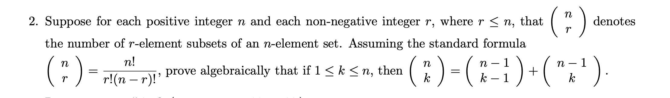 Solved 2. Suppose for each positive integer n and each | Chegg.com