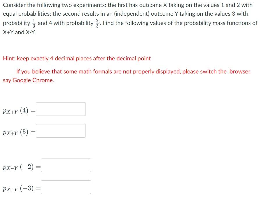 Solved Consider the following two experiments: the first has | Chegg.com