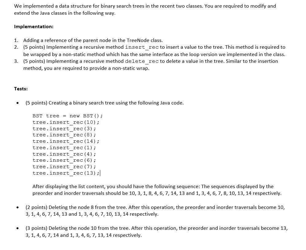 Solved Please Modify this code: public class TreeNode { int | Chegg.com