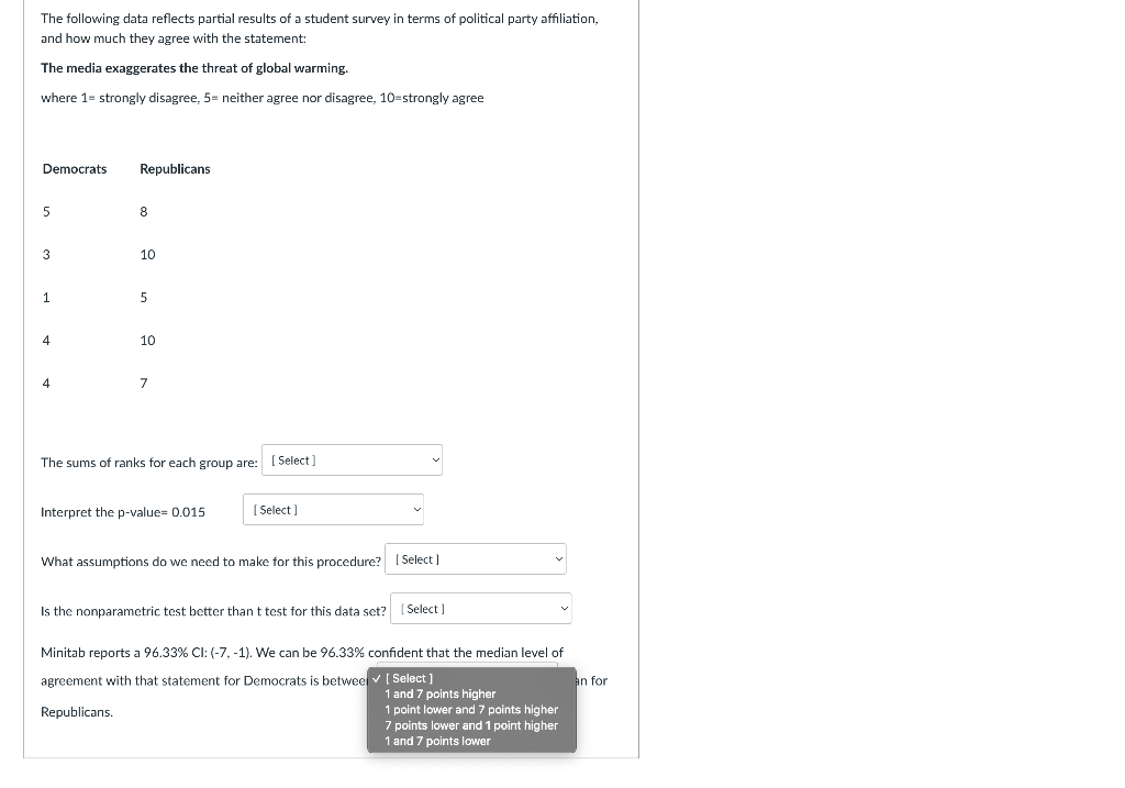 Solved The following data reflects partial results of a | Chegg.com