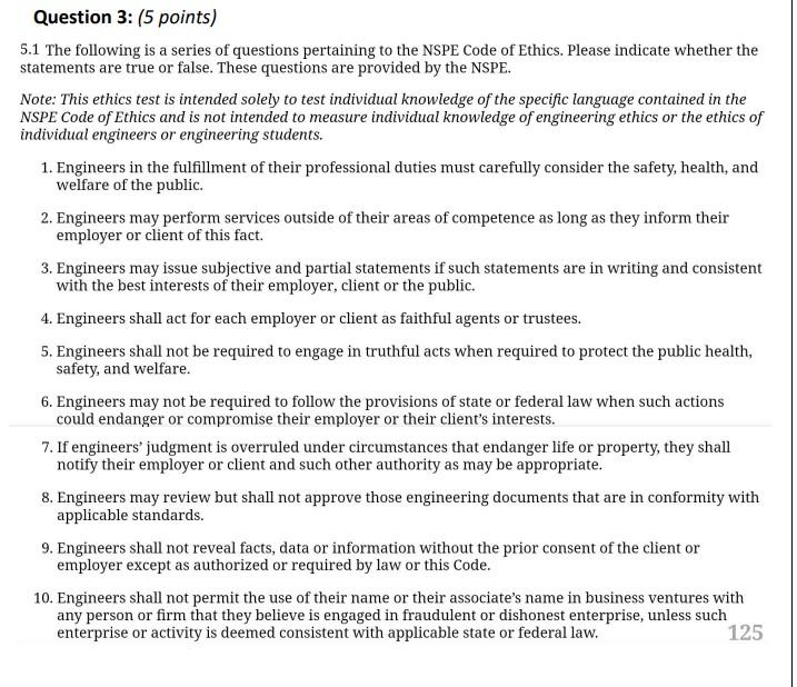 Solved 5.1 The following is a series of questions pertaining | Chegg.com