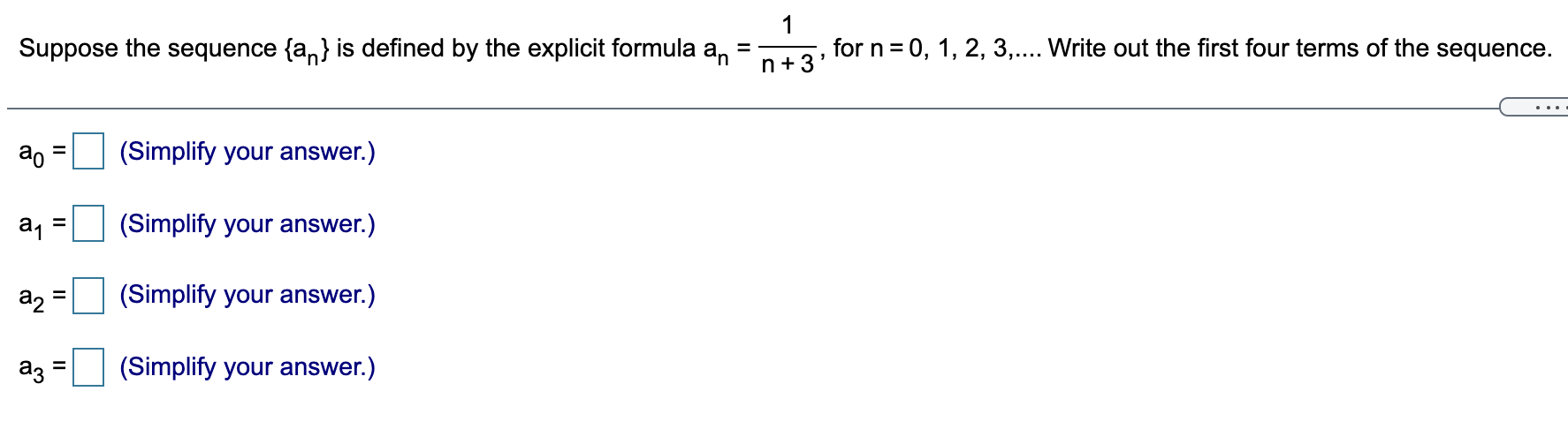 Solved Suppose the sequence {an} is defined by the explicit | Chegg.com